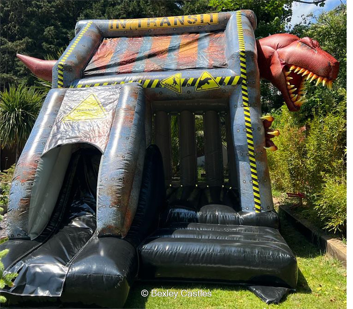 Dino Obstacle Course & Cage Bounce N Slide - Bouncy Castle Hire in ...