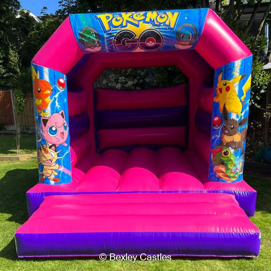 Pokemon Pink Bouncy Castle 12ft x 15ft x 10ft - Bouncy Castle Hire in ...