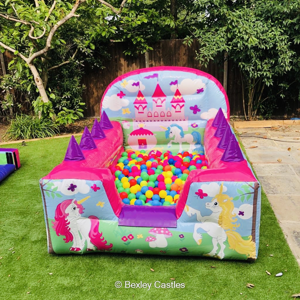 Unicorn Soft Play, Air Juggler & Curved Bouncy Castle - Bouncy Castle ...